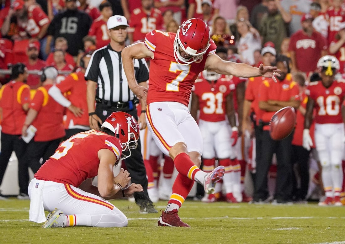 Harrison Butker (ankle) day-to-day as Chiefs mull options - Field Level ...