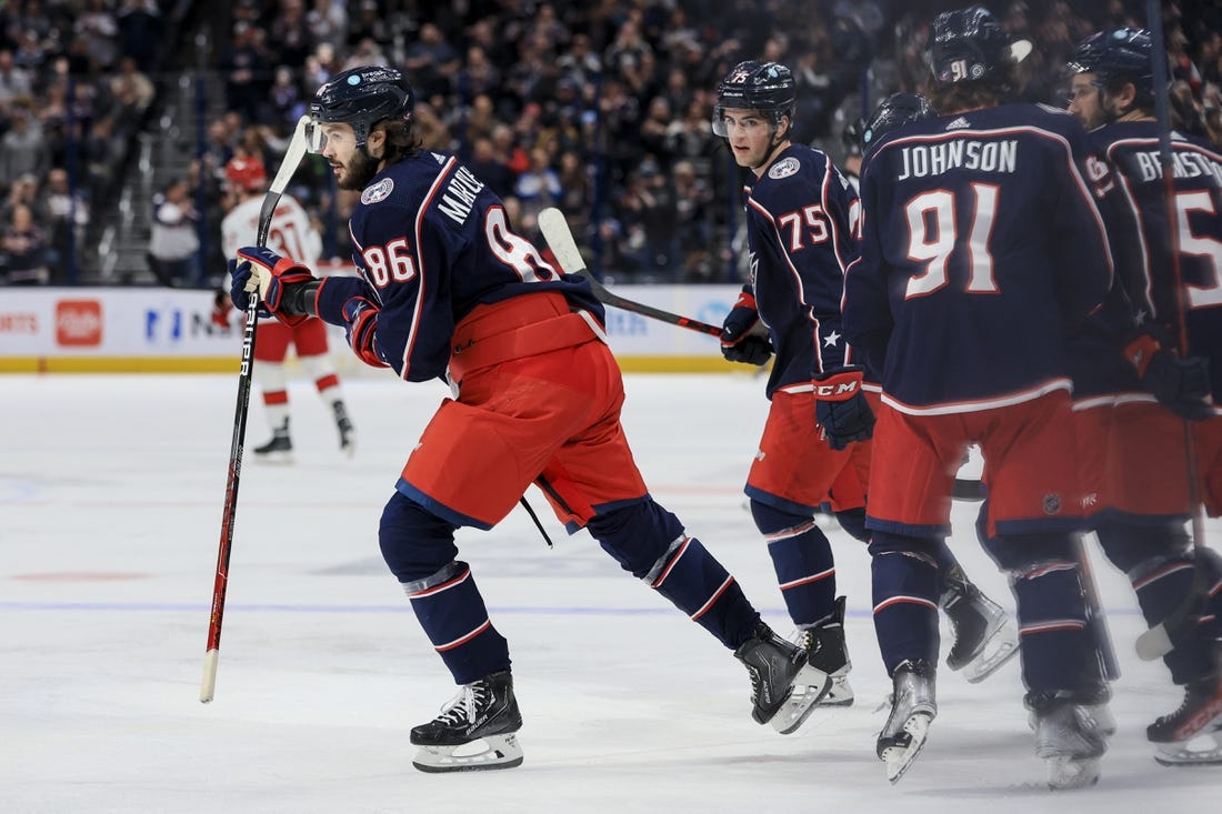 Kirill Marchenko (hat trick), Blue Jackets top Canes in shootout ...