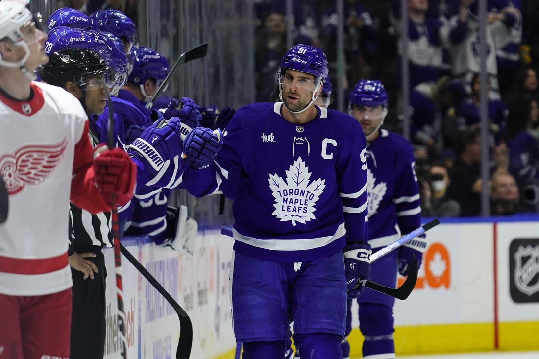 Mitchell Marner nets 500th point as Leafs trip up Wings - Field Level ...