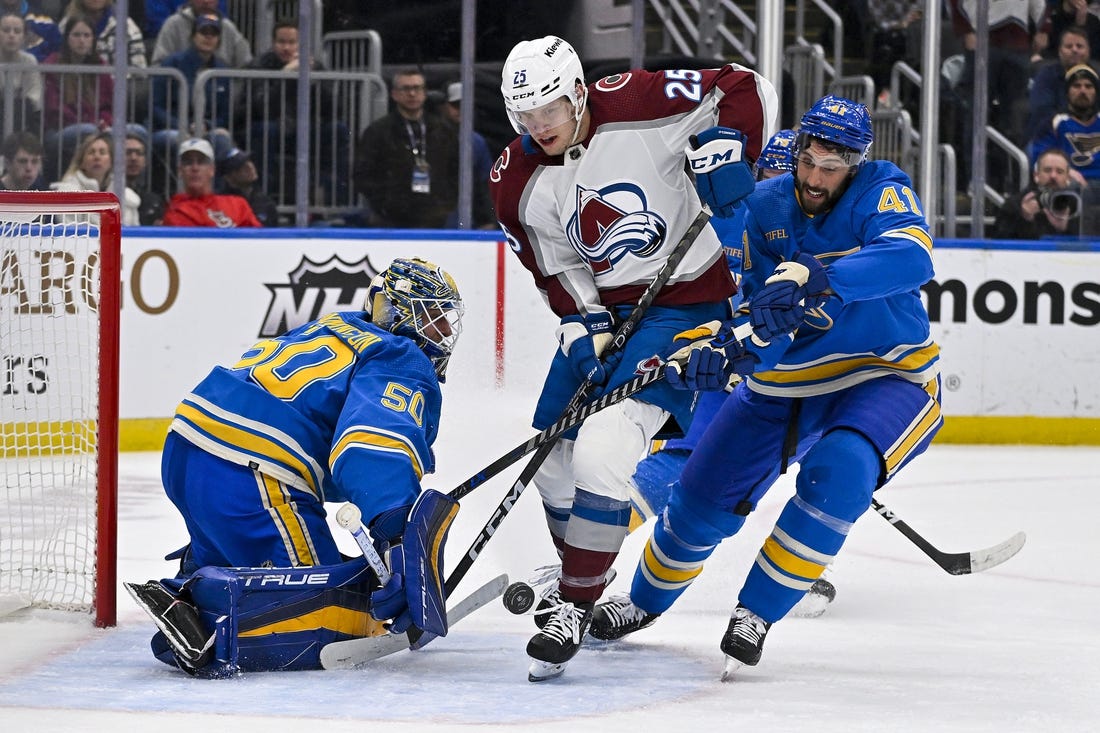 Bowen Byram, Mikko Rantanen help Avs blitz Blues - Field Level Media ...