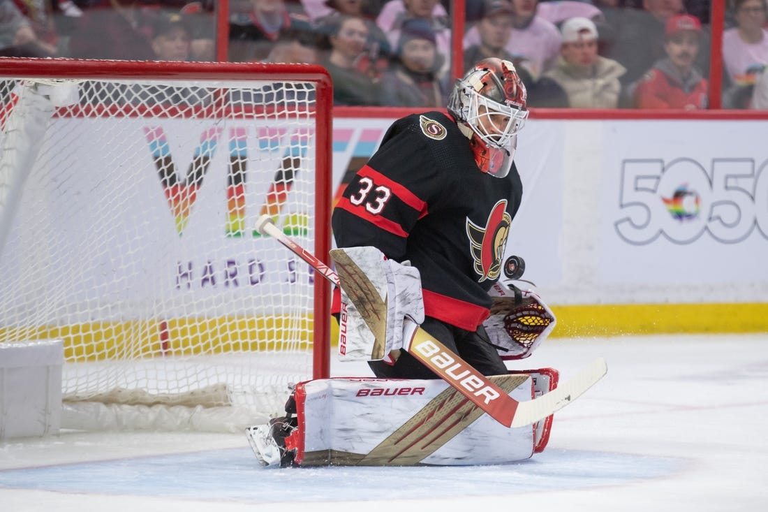 Senators G Cam Talbot (lower body) out 3 weeks - Field Level Media ...