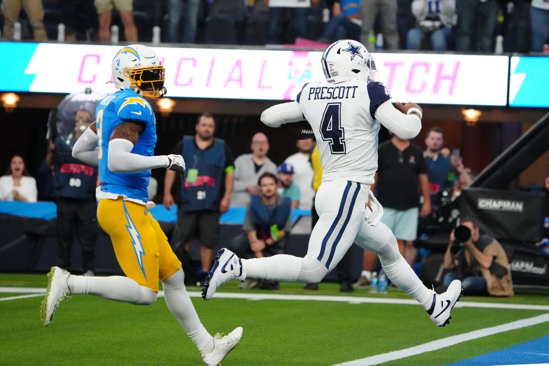 Stephon Gilmore's late interception seals Cowboys' win over Chargers ...
