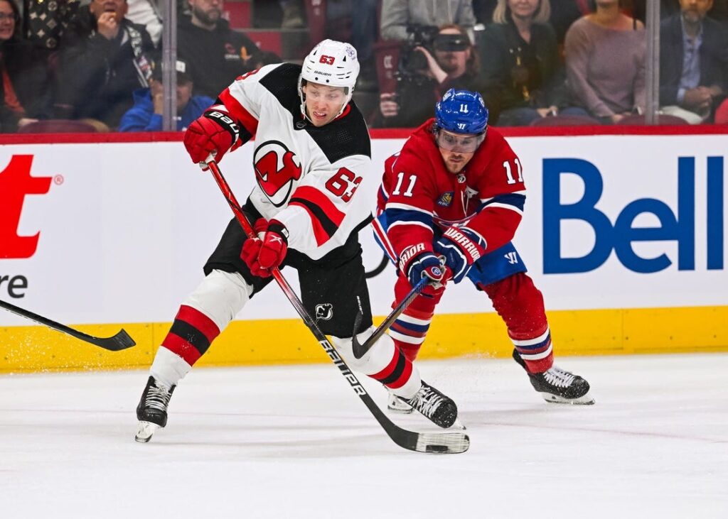 Jack Hughes tees up Tyler Toffoli's hat trick as Devils handle Habs ...