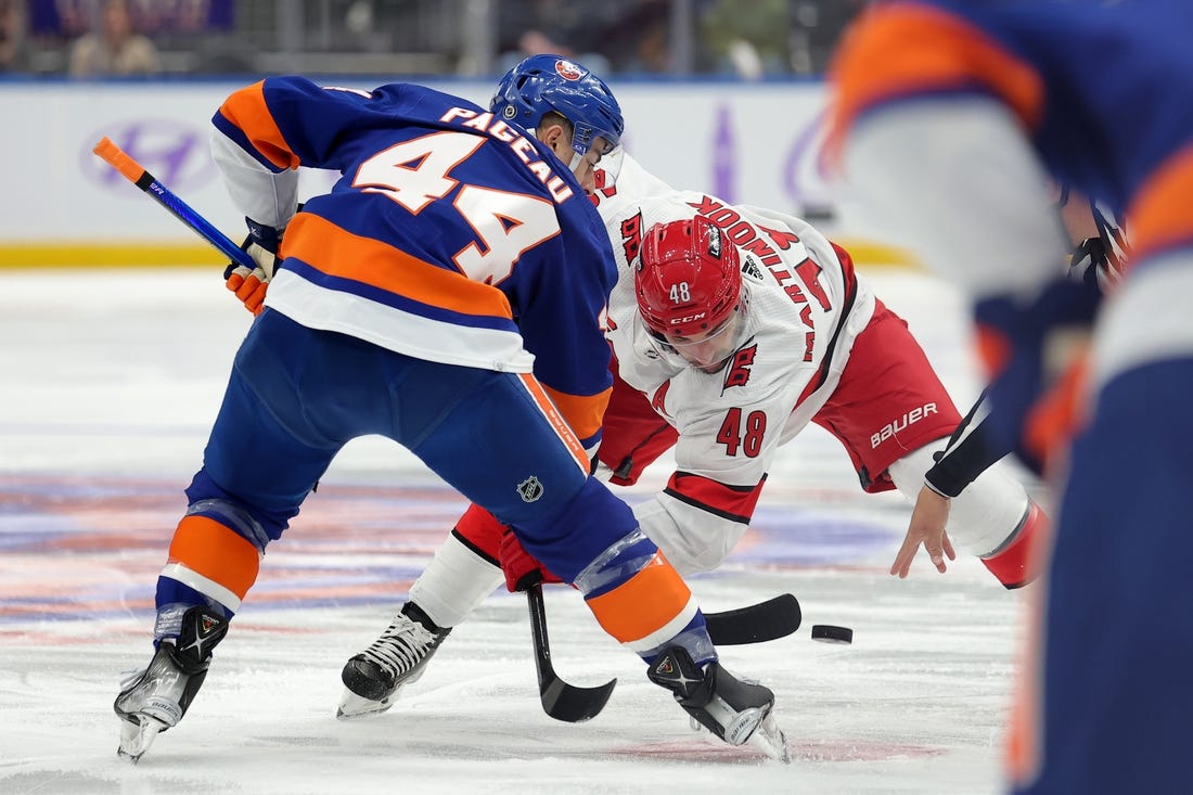 Sebastian Aho scores in OT to power Canes past Isles - Field Level ...