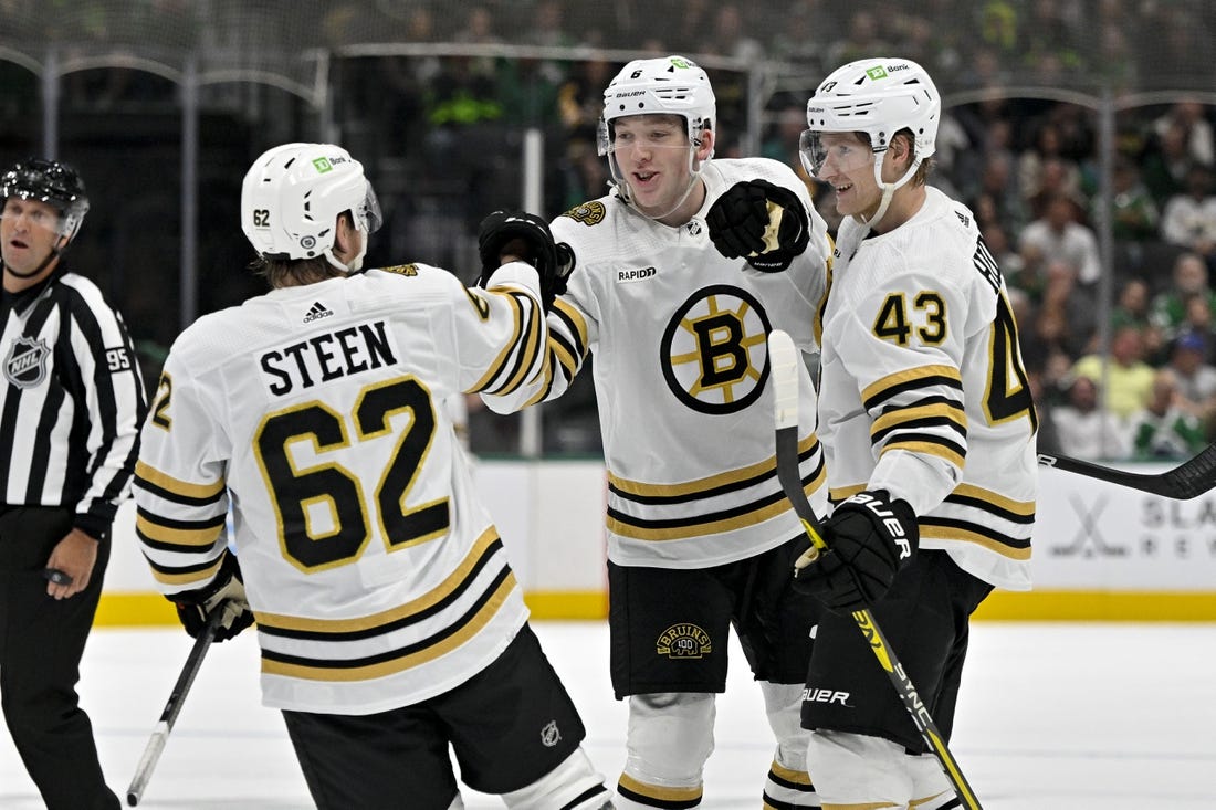 Rookies' first goals propel Bruins past Stars - Field Level Media ...