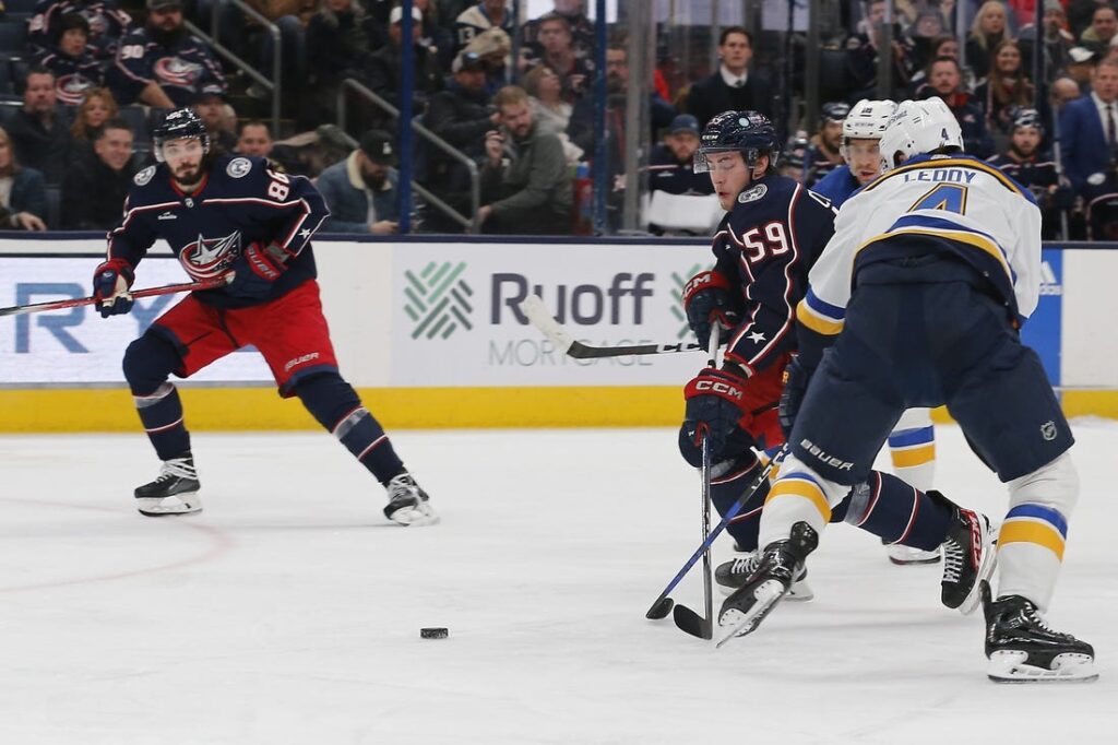 Jet Greaves, Yegor Chinakhov power Blue Jackets past Blues - Field ...
