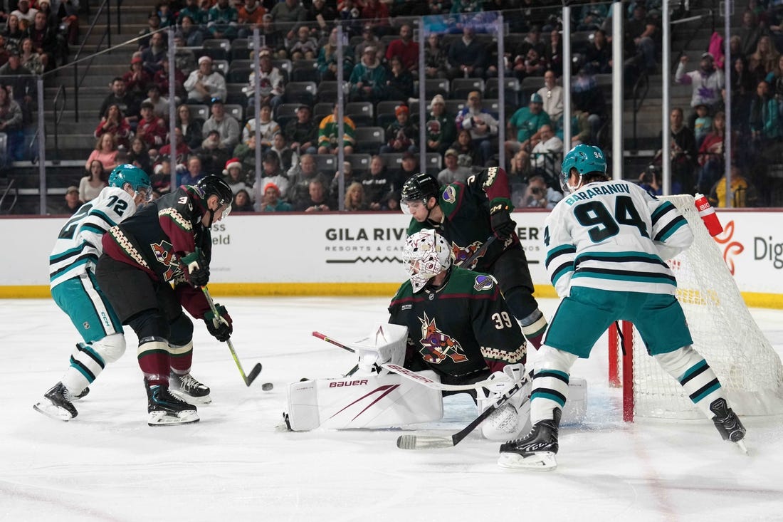 Connor Ingram stops 21 shots as Coyotes blank Sharks - Field Level ...