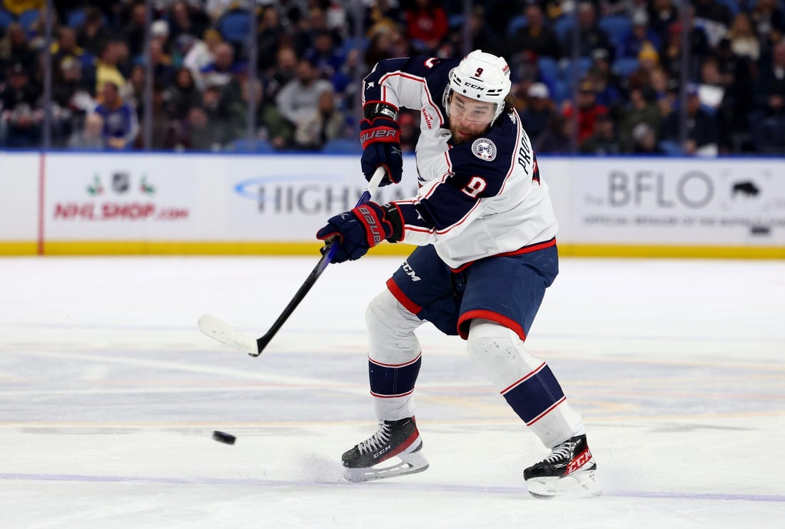 Kirill Marchenko's hat trick helps Blue Jackets clobber Sabres - Field ...