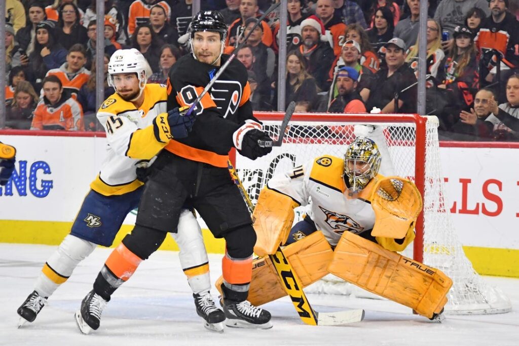 Predators end Flyers' point streak at 9 games - Field Level Media ...