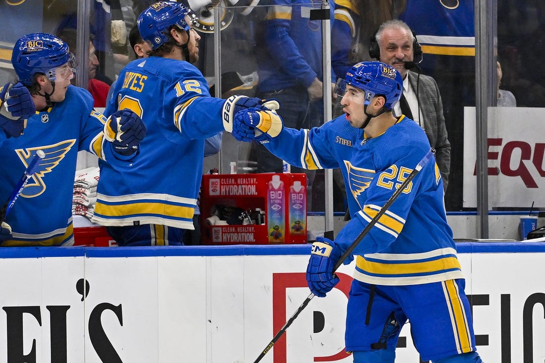 NHL roundup: Blues score 5 straight goals to upend Blackhawks - Field ...
