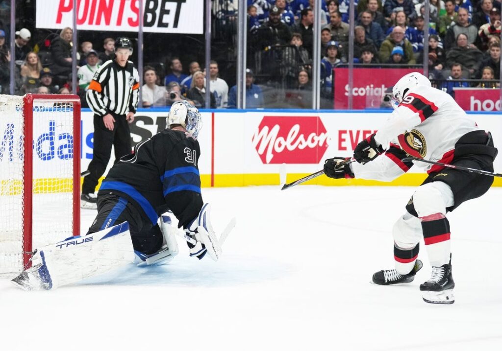 Drake Batherson (2 goals), Senators rally past Leafs - Field Level ...
