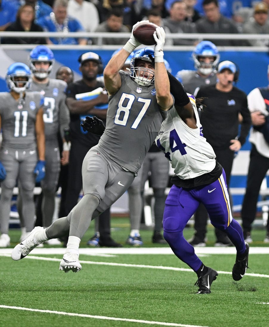 'Optimistic' Lions TE Sam LaPorta takes live practice reps Thursday ...