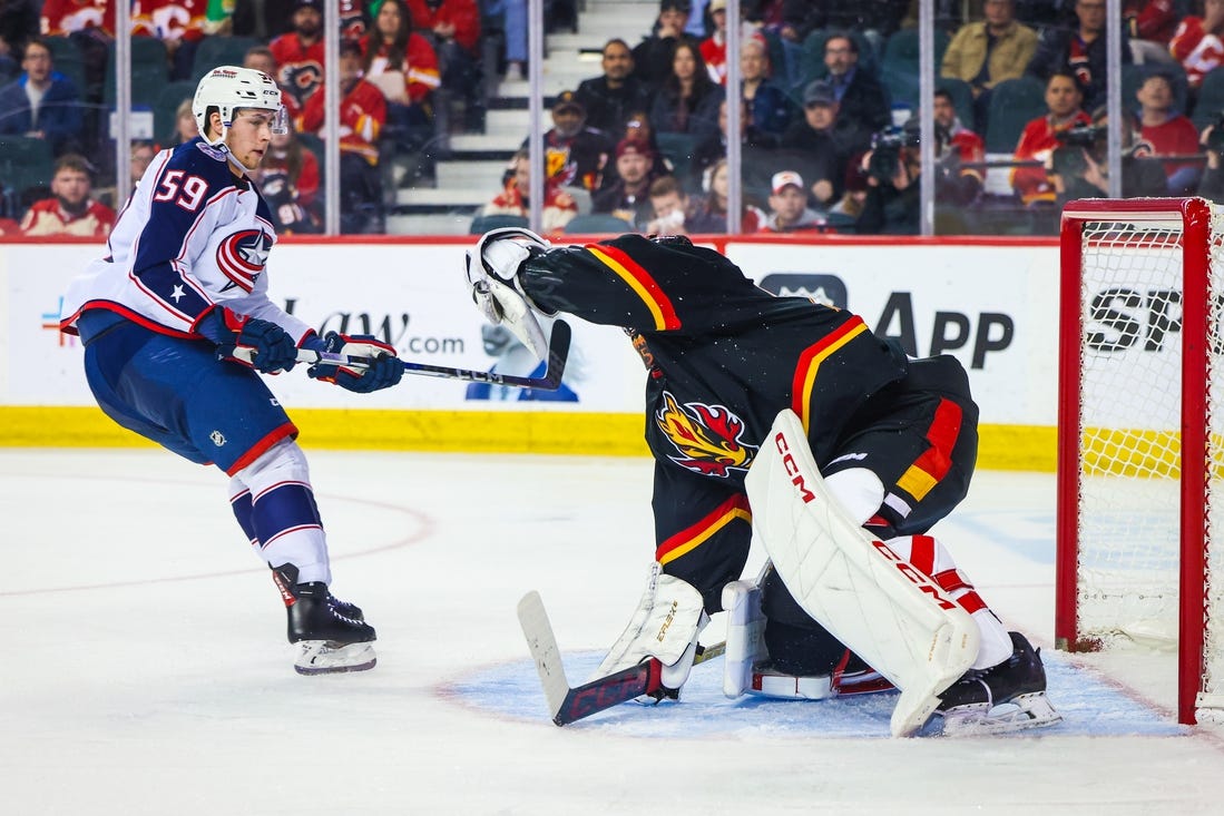 Blue Jackets hand Flames 4th straight setback - Field Level Media ...