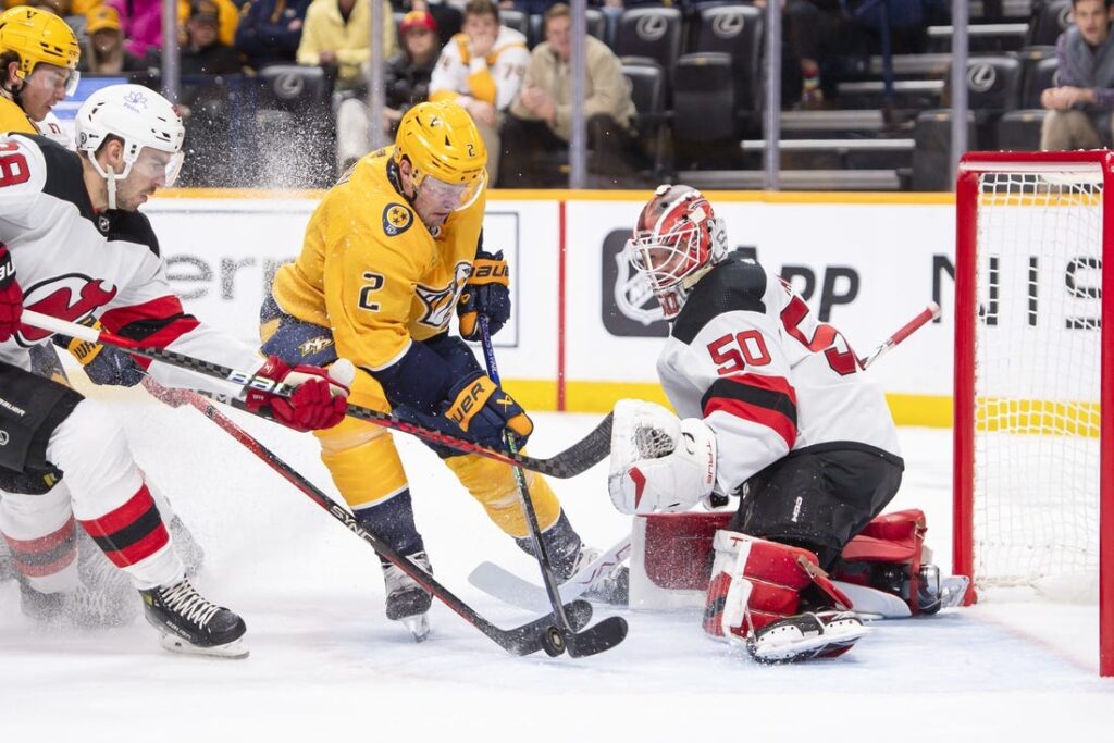 Devils put together back-to-back wins by topping Predators - Field ...