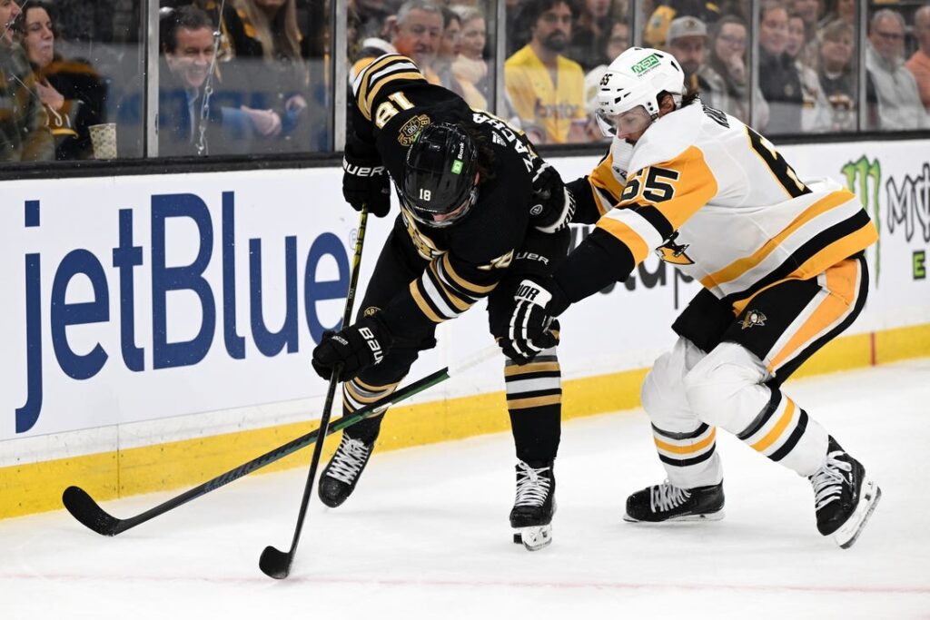 Pavel Zacha stays hot, Bruins overwhelm Penguins - Field Level Media ...