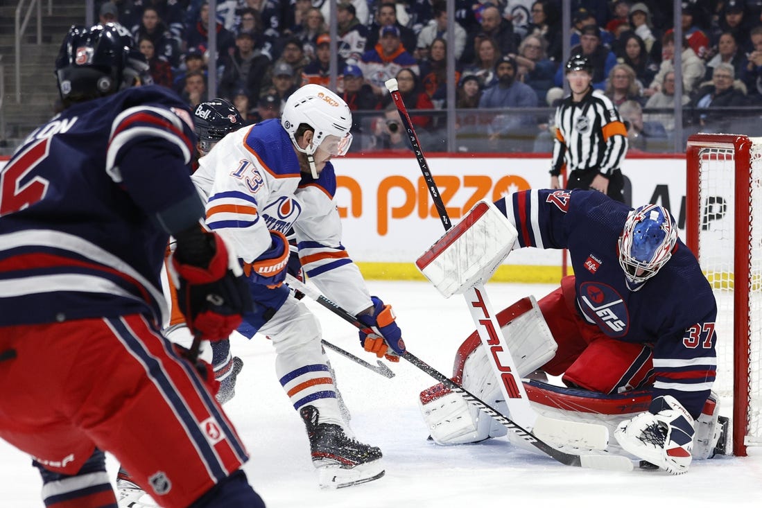 Zach Hyman's 200th career goal lifts Oilers over Jets in OT - Field ...