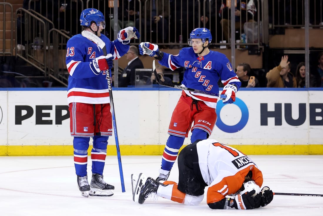 NHL roundup: Rangers edge Flyers in OT, clinch playoff berth - Field Level Media - Professional ...
