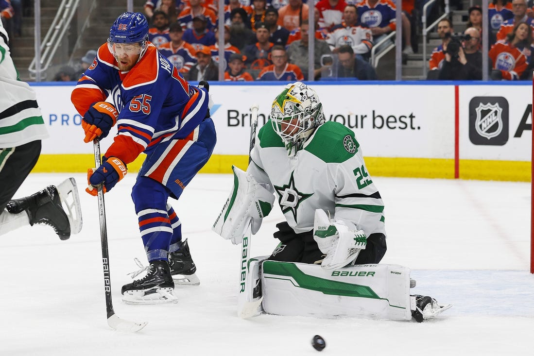 Oilers score last five goals to even series with Stars - Field Level ...