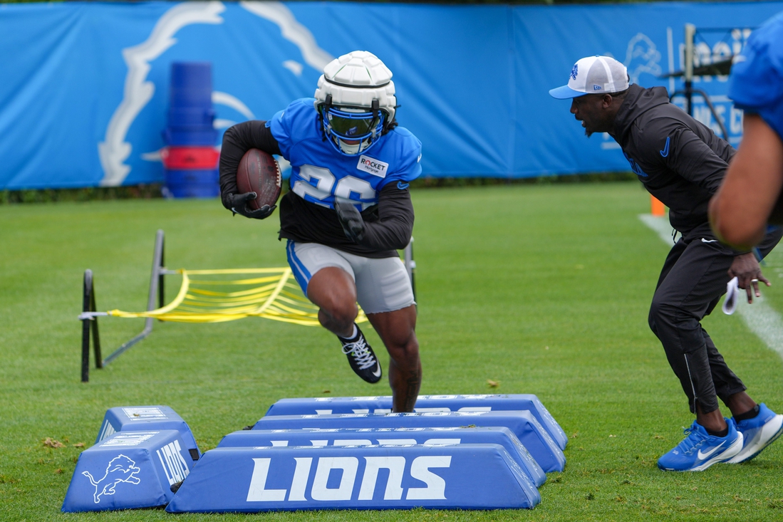 Lions RB Jahmyr Gibbs (hamstring) 'trending the right way' - Field ...