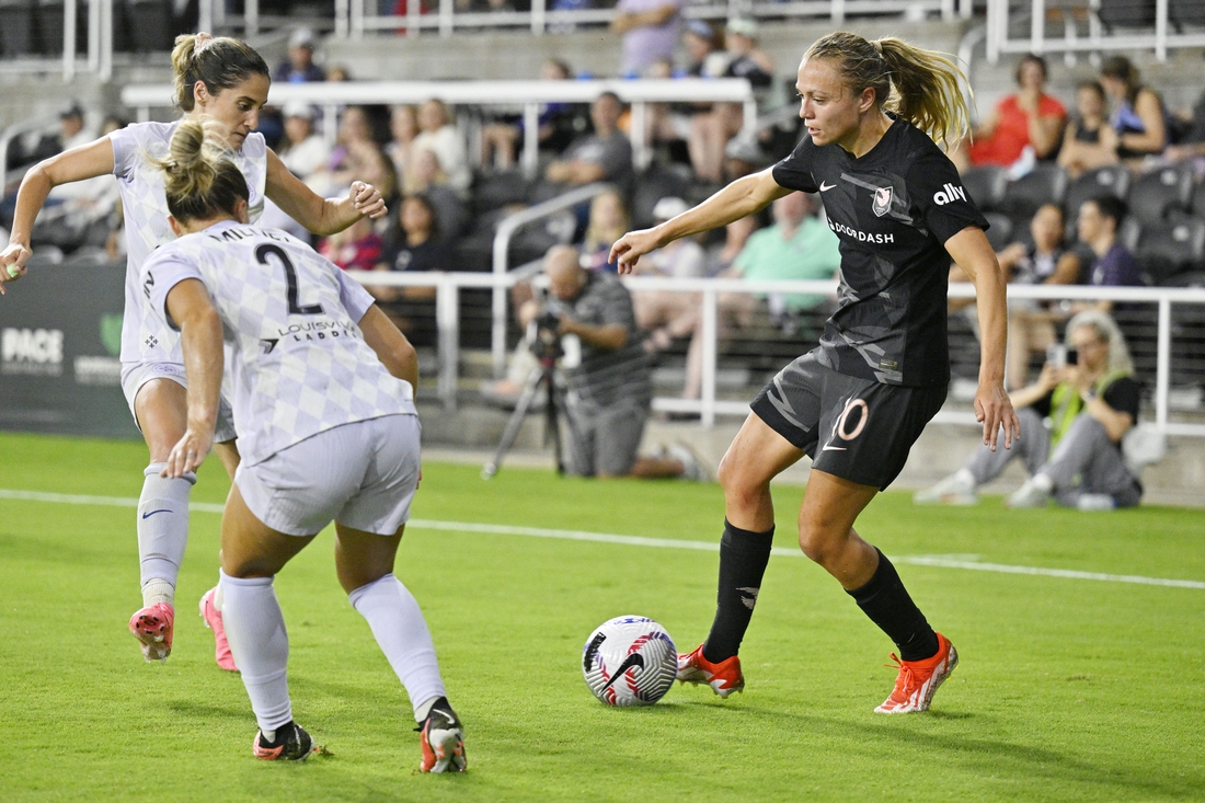 Janine Beckie, Louisville rally for 2-1 win over Angel City - Field ...