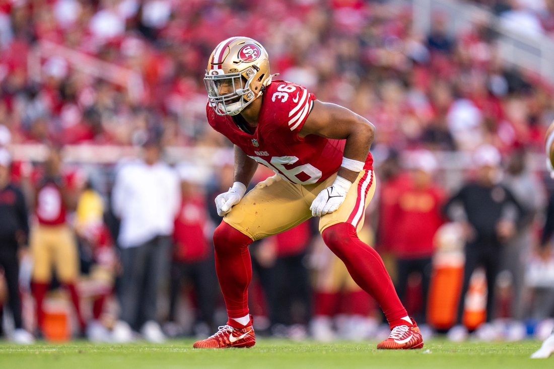 49ers LB Curtis Robinson carted off at practice with leg injury - Field Level Media ...