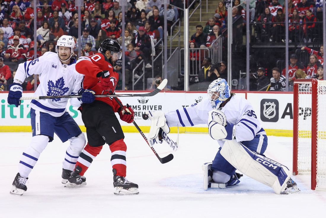 Leafs G Dennis Hildeby downs Devils in NHL debut - Field Level Media ...