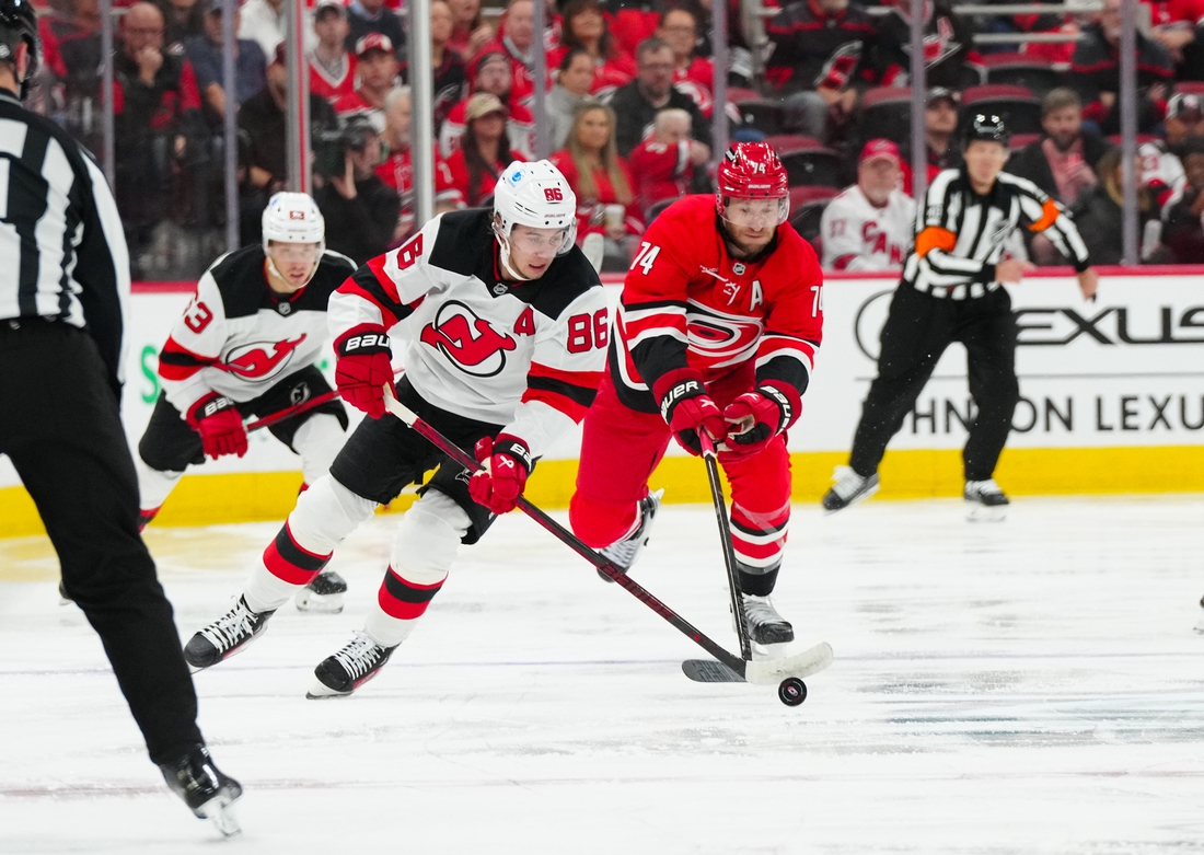 Jackson Blake's first goal helps Hurricanes down Devils - Field Level ...