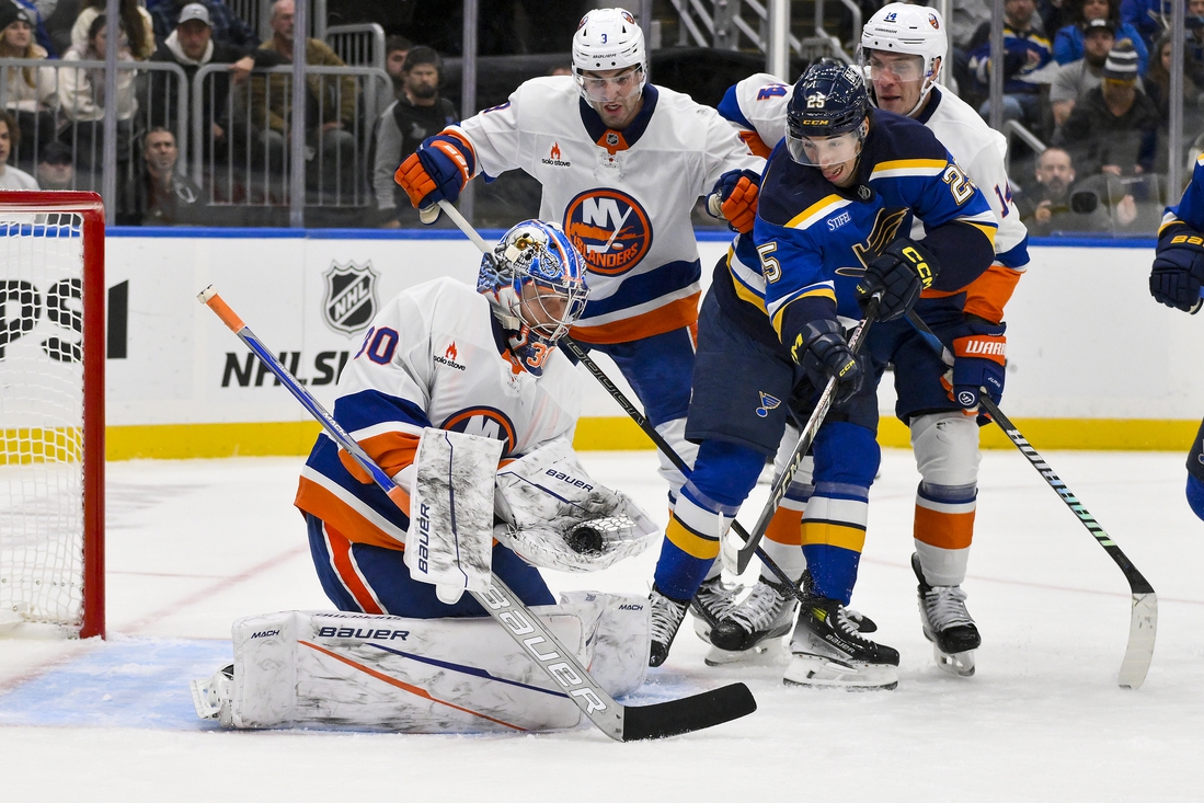 Joel Hofer, Blues shut out Islanders for OT win - Field Level Media ...