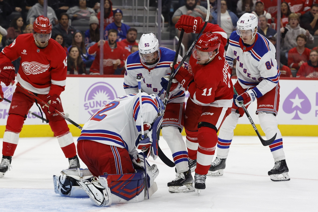 Rangers shut out Red Wings, complete sweep of season series - Field ...
