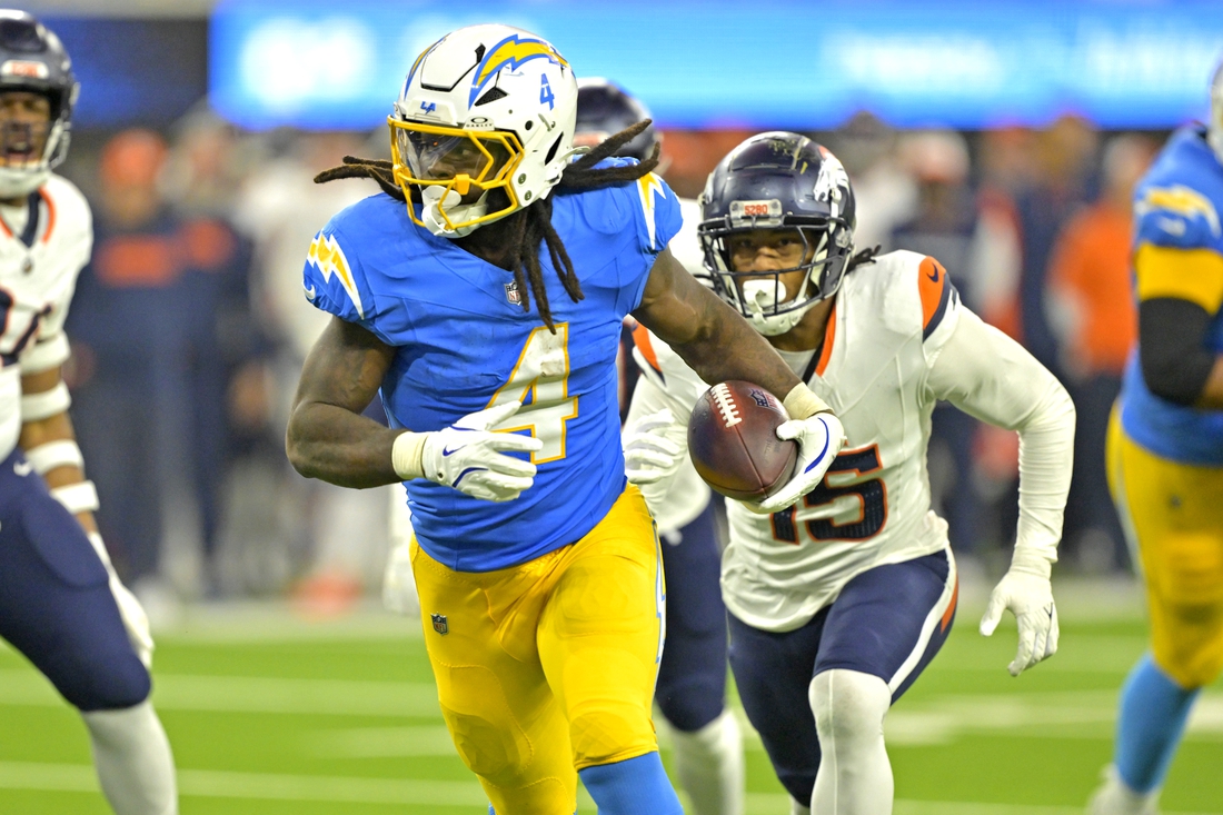 Chargers rule out RB Gus Edwards (ankle) vs. Patriots - Field Level ...