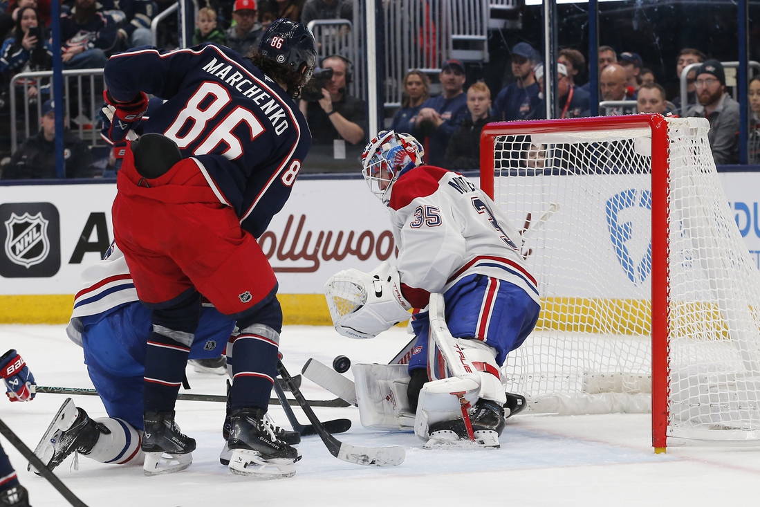 Kirill Marchenko scores late winner to lift Blue Jackets over Canadiens - Field Level Media ...