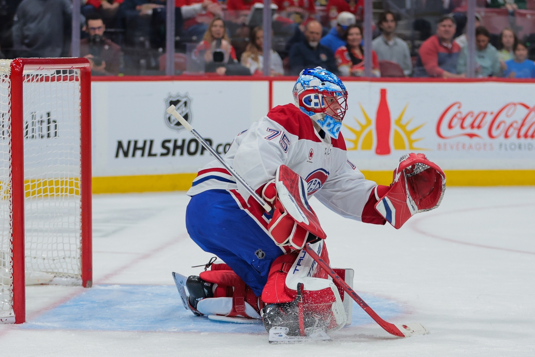 Habs G Jakub Dobes shuts out Panthers in NHL debut - Field Level Media ...