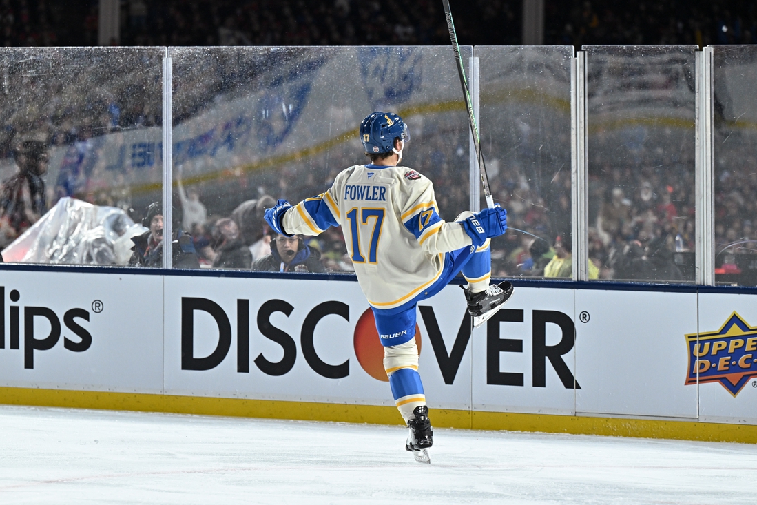 Cam Fowler shines in 1,000th game to lead Blues past Blackhawks at ...
