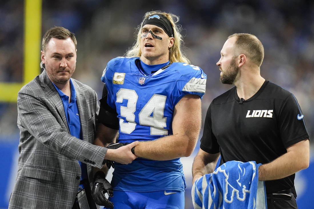 Lions LB Alex Anzalone (arm) could be activated for Vikings' showdown ...