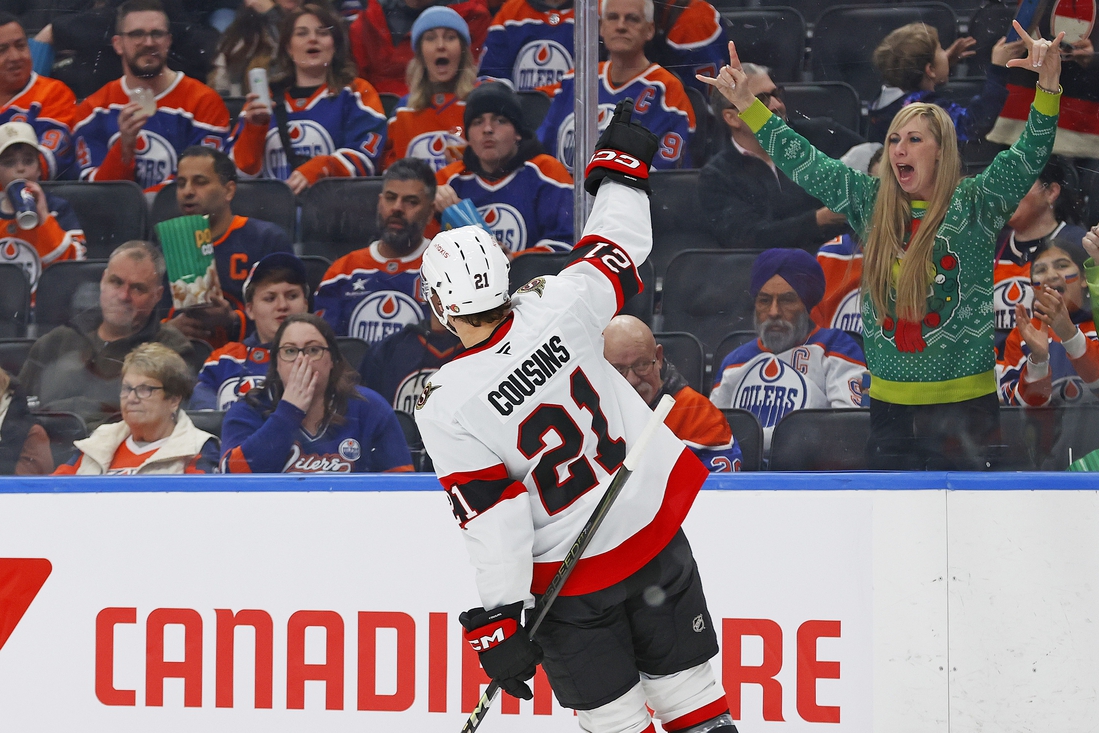 Report: Senators' Nick Cousins (knee) out 6-8 weeks - Field Level Media ...