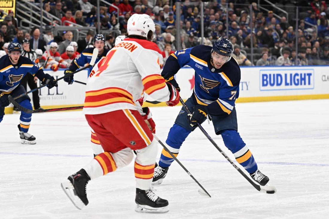 Radek Faksa's tally lifts Blues over Flames - Field Level Media ...
