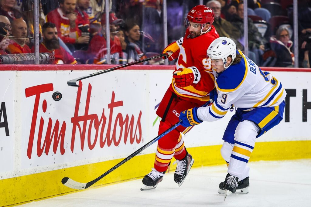 Flames score 3 in third to sink Sabres - Field Level Media ...