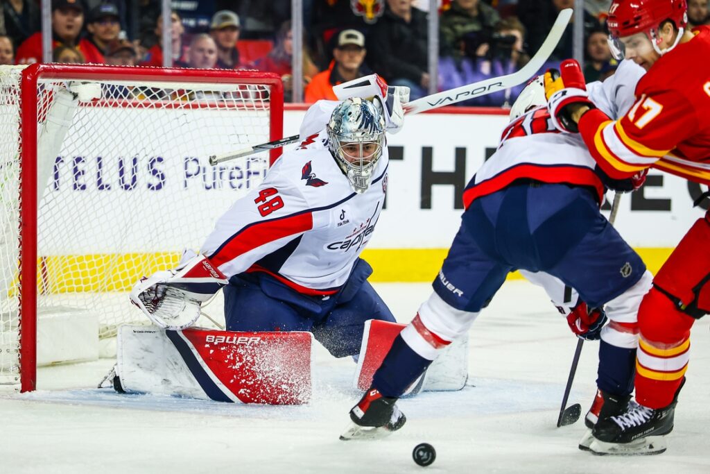 Logan Thompson shines in hometown as Capitals handle Calgary - Field Level Media - Professional ...