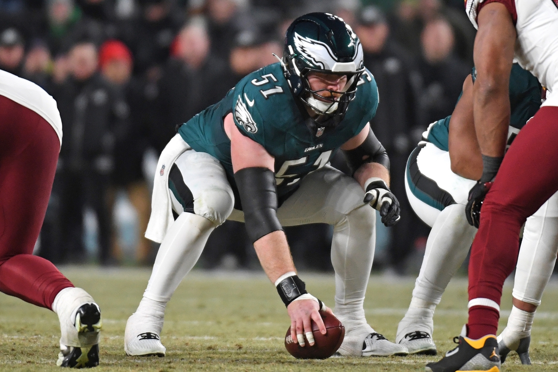 Eagles C Cam Jurgens undergoes back procedure - Field Level Media ...