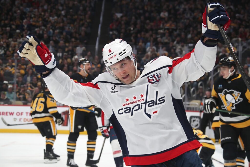 Capitals erupt for five goals in second while routing Penguins - Field ...