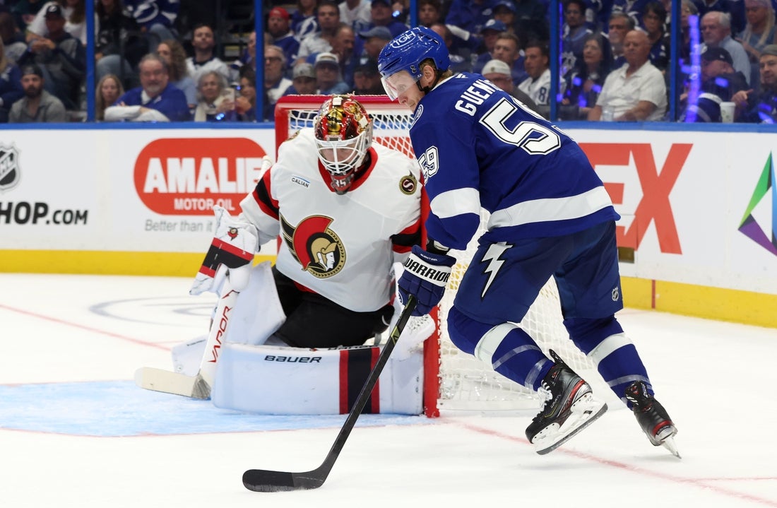 Shane Pinto nets a pair in Senators' triumph over Lightning - Field ...