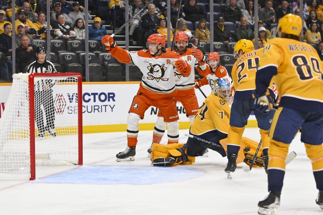 Enforcer Ross Johnston leads Ducks' offense in win over Preds - Field ...