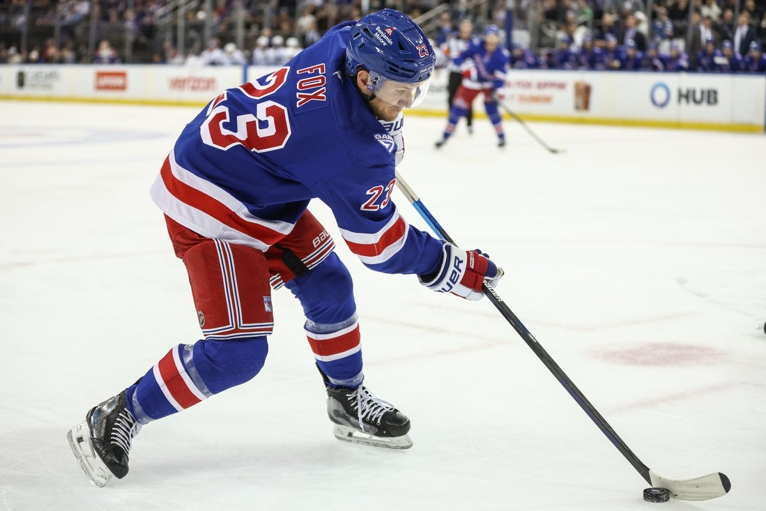 Rangers place D Adam Fox (upper body) on long-term injured reserve - Field Level Media ...