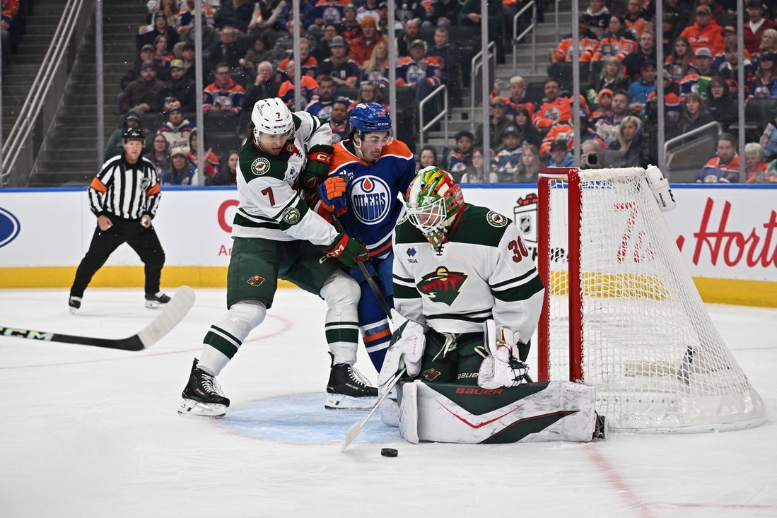 Jesper Wallstedt continues stellar run as Wild blank Oilers - Field Level Media - Professional ...
