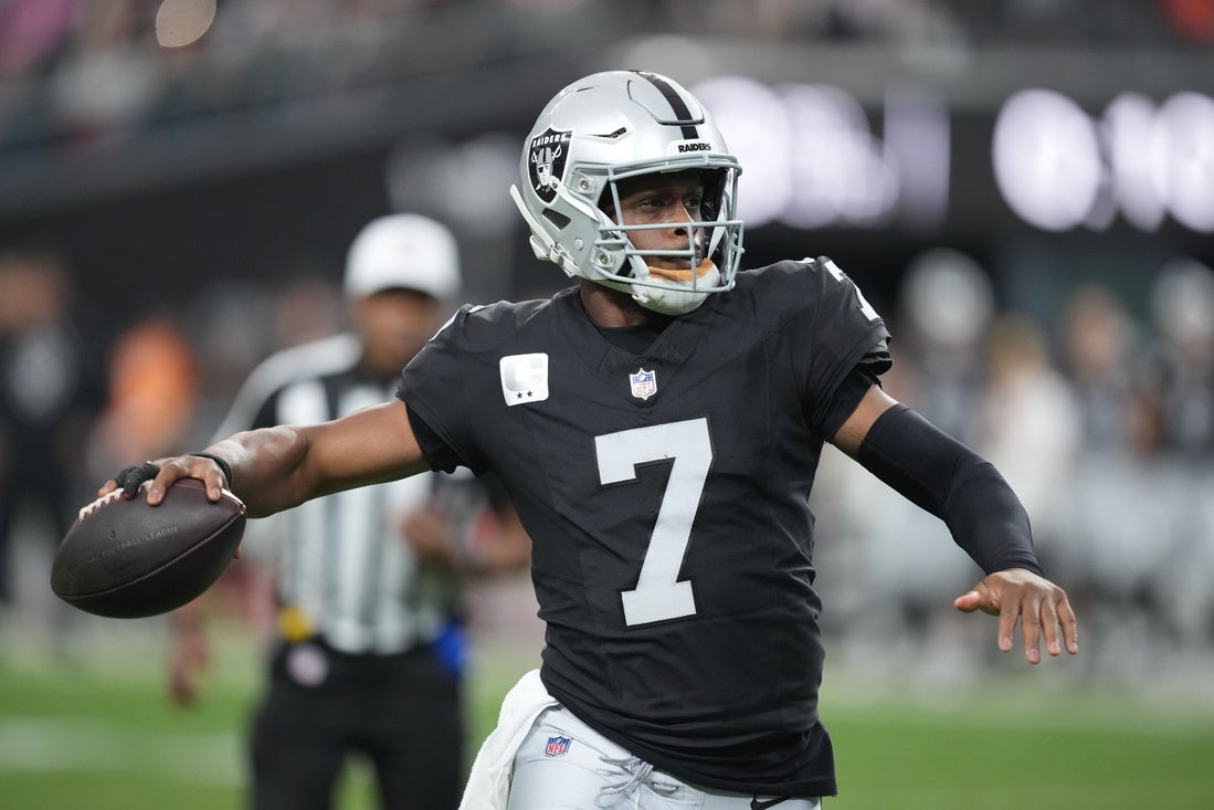 Raiders QB Geno Smith back as starter vs. Texans - Field Level Media ...