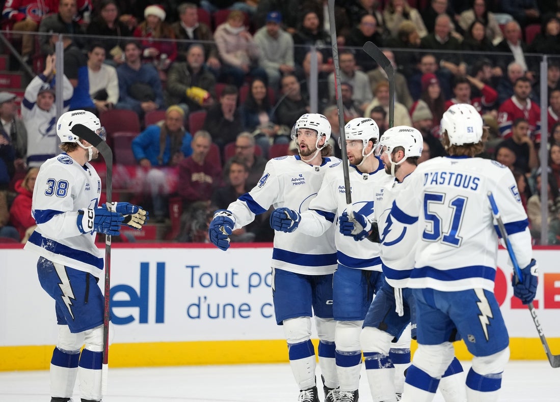 Darren Raddysh scores twice, Lightning smash Canadiens - Field Level ...