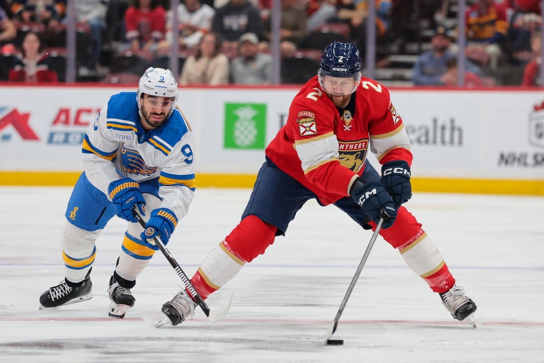 Blues take charge late, end Panthers' win streak - Field Level Media ...