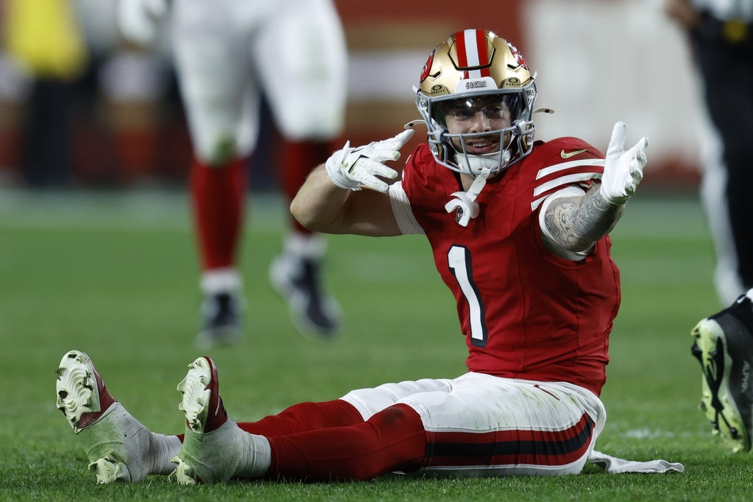 Ailing 49ers WR Ricky Pearsall (knee) active vs. Seahawks - Field Level ...