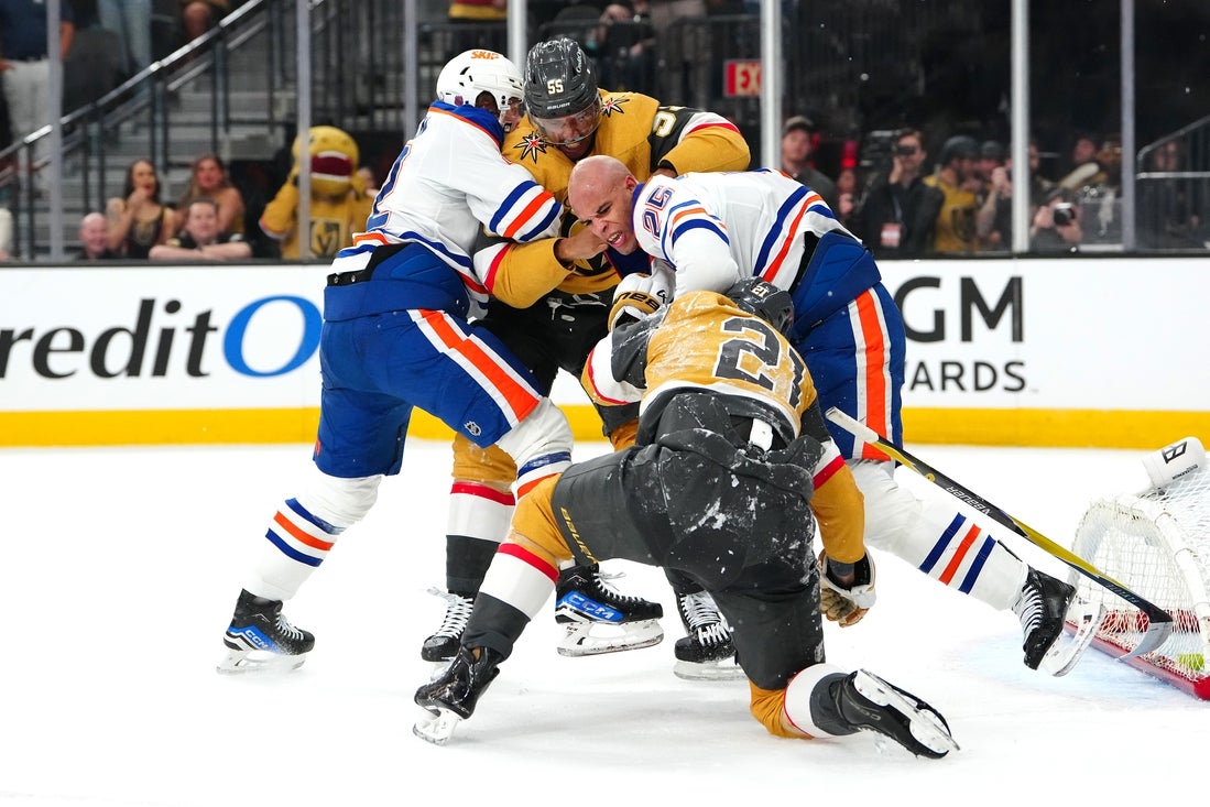 Oilers edge Knights in OT after Connor McDavid hits assists milestone ...